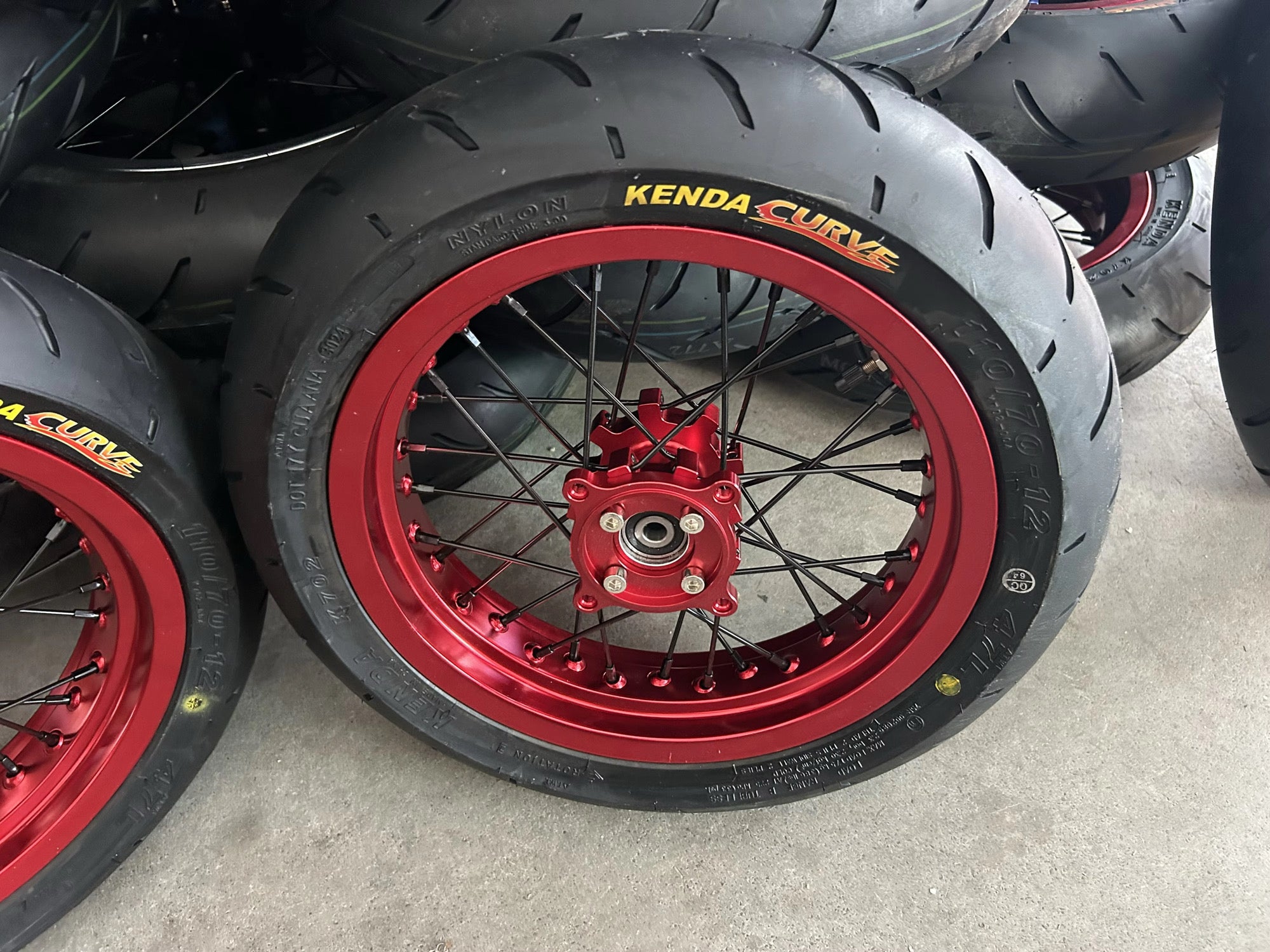 CNC Core Pit Bike Wheel Set (Kenda Curve 12") | Yelnats Builds Electrek