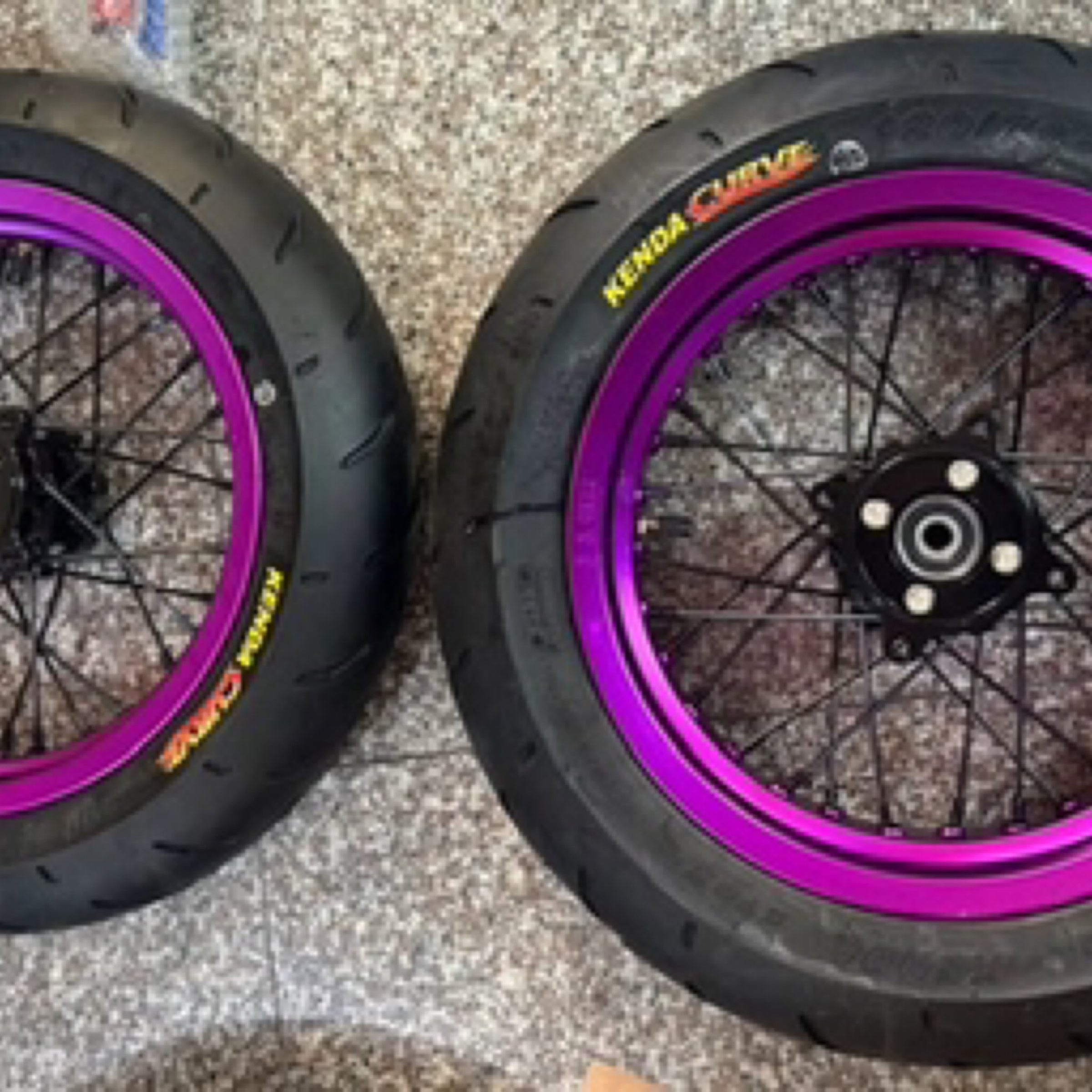 CNC Core Pit Bike Wheel Set (Kenda Curve 12") | Yelnats Builds Electrek